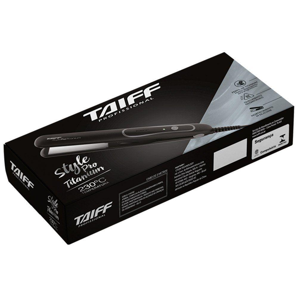 Chapa Taiff Style Pro Titanium Bivolt Preto