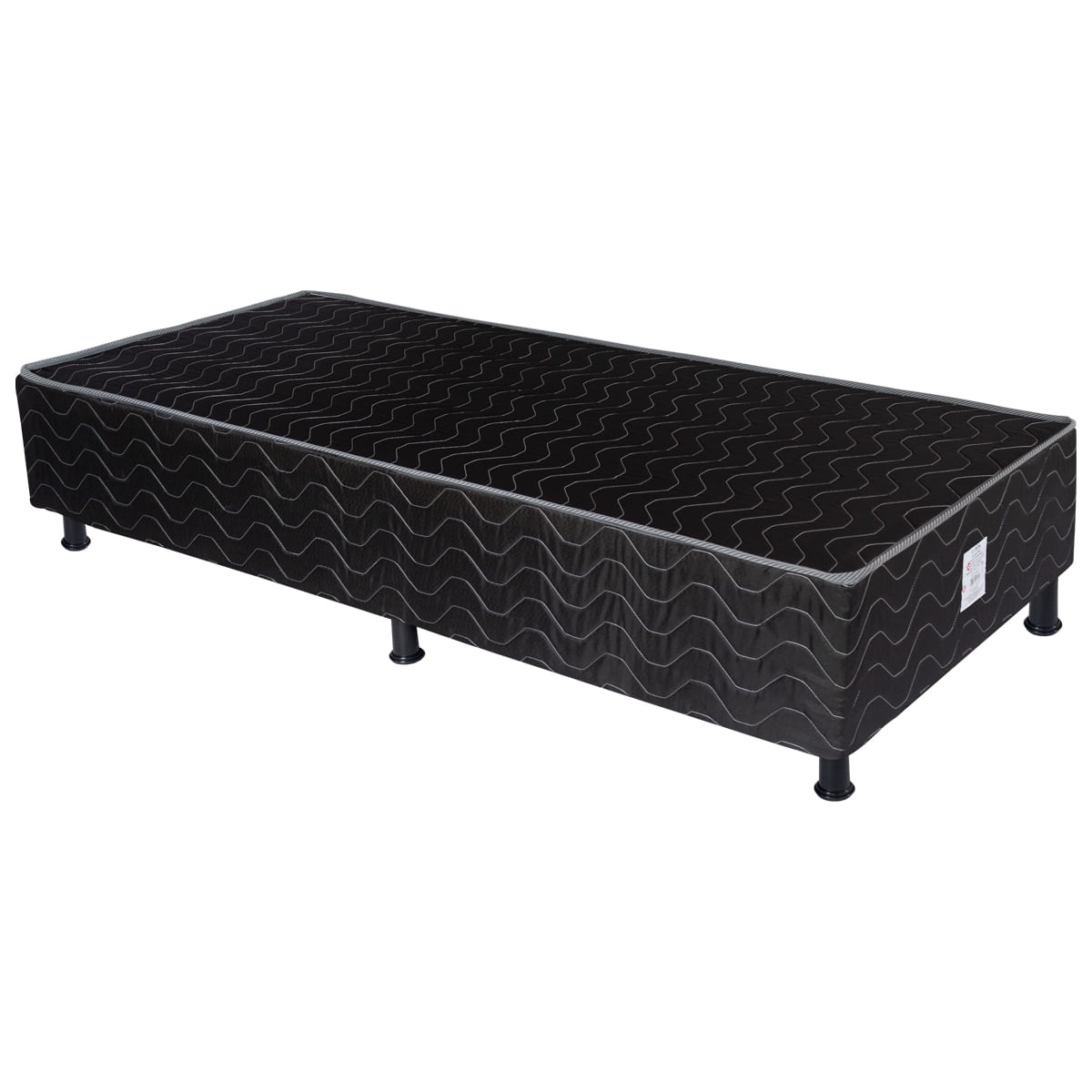 Base Box Ortofirme Solteiro Preto - 24cmx188cmx88cm