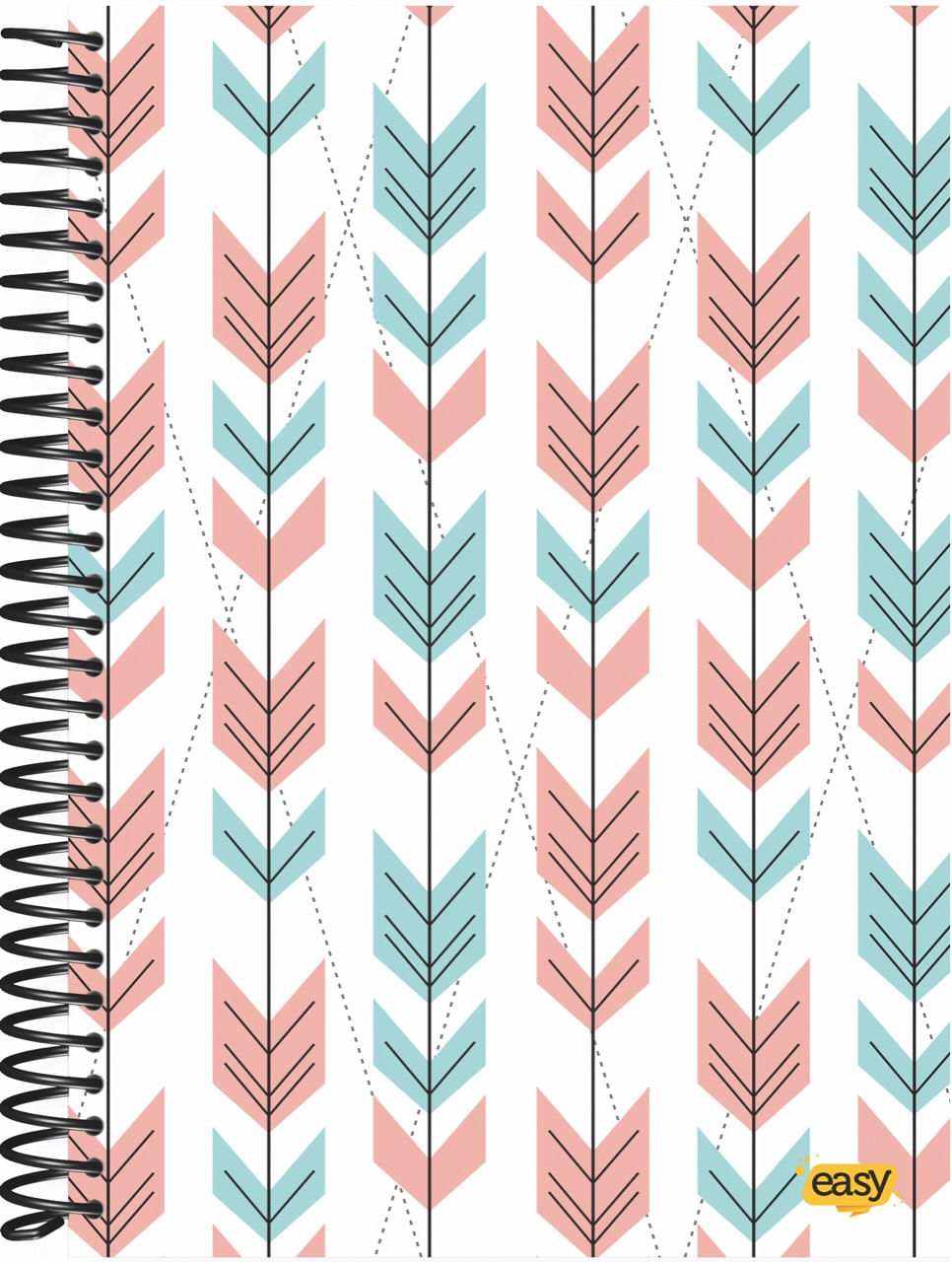 Caderno Baag Espiral Universitário Capa Dura Easy Feminina 12 Matérias ...