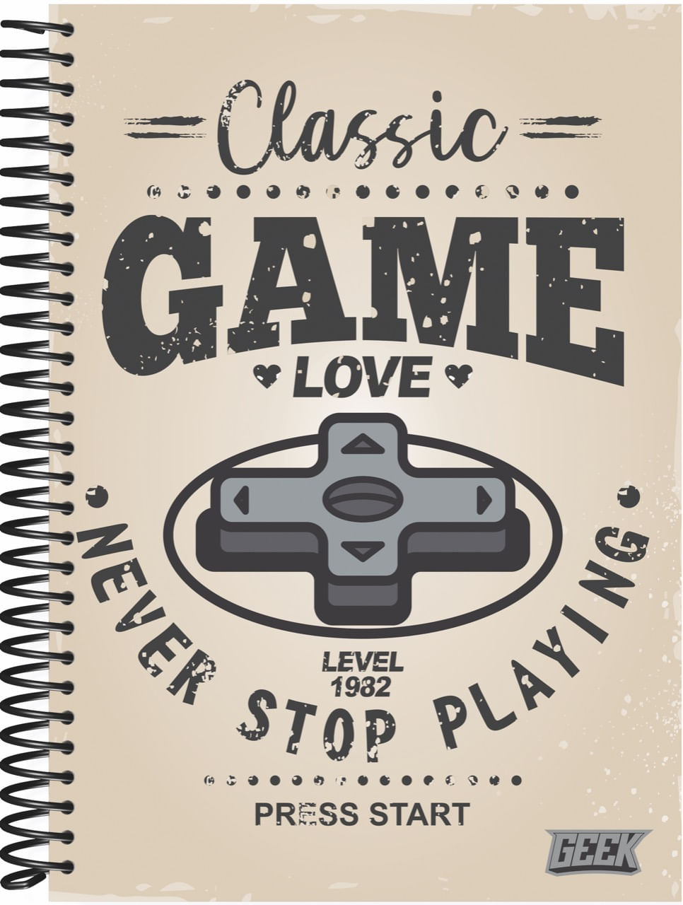 Caderno Baag Espiral Universitário Capa Dura Geek 10 Matérias 160 ...