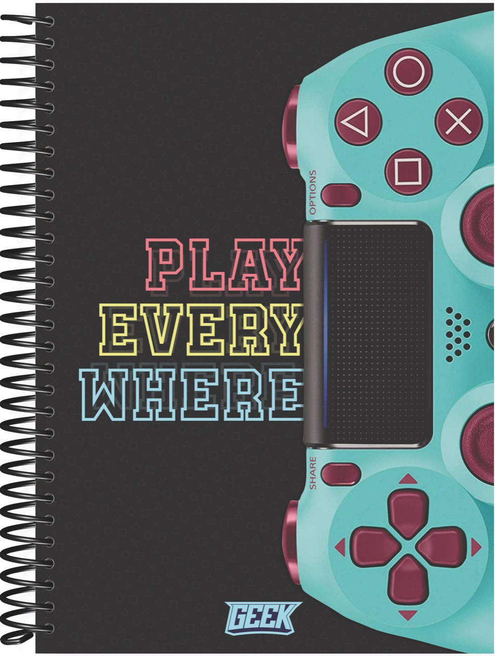 Caderno Baag Espiral Universitário Capa Dura Geek 20 Matérias 320 ...