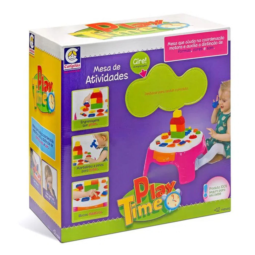 Brinquedo Cotiplás Play Time Mesa Atividades *SORTIDO*