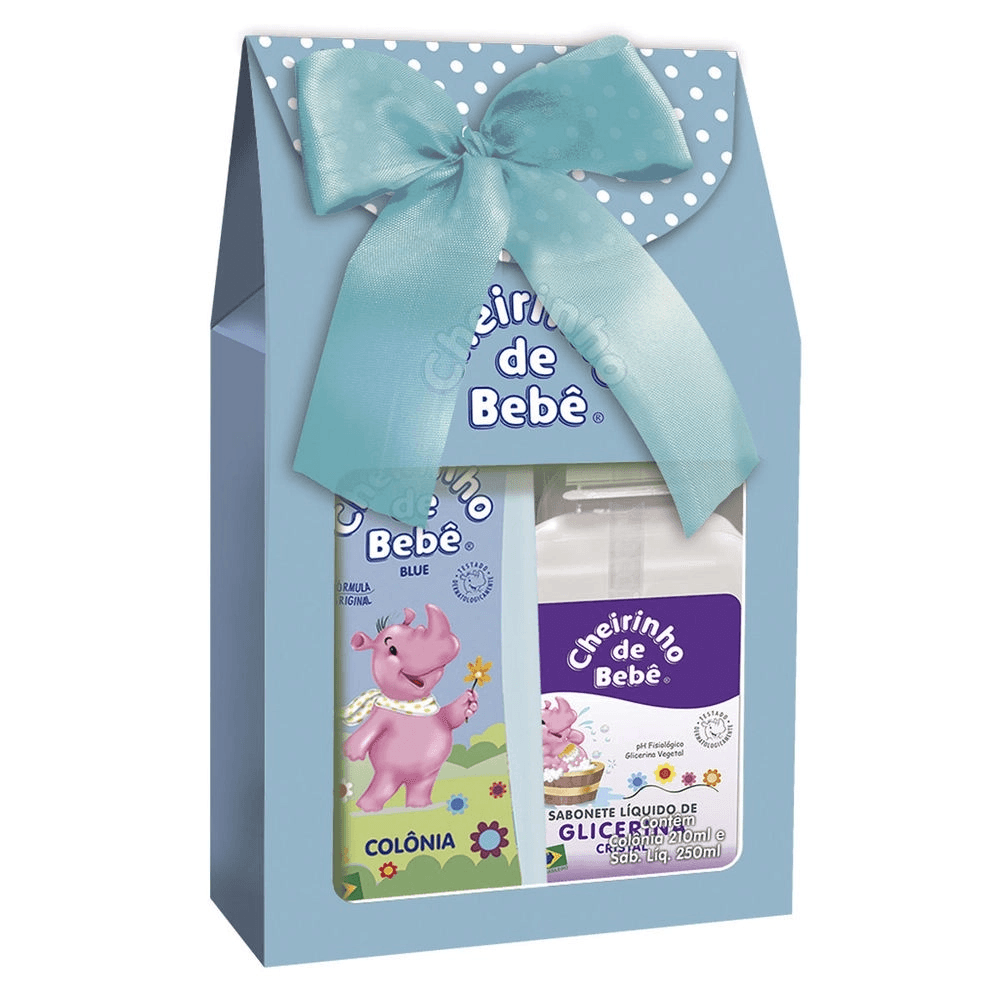 Kit Cheirinho de Bebê Col210ml Blue+Sab Liq 250ml