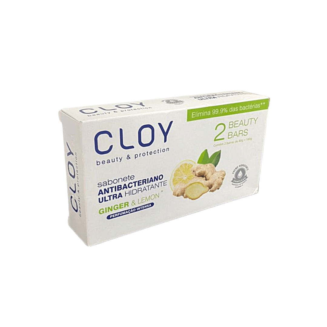 Sabonete Cloy Beauty Antibacteriano Ginger E Lemon 2x80g