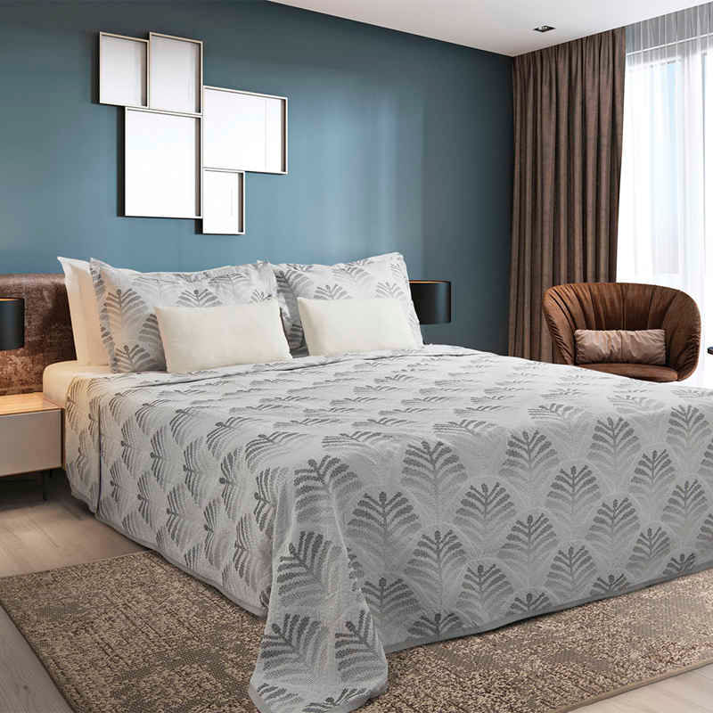 Kit Colcha Solt King Mont Folh Vd Ol 2pc